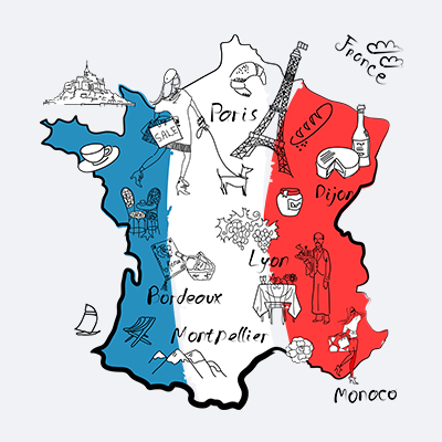 Mapa Francie - Trikon.cz